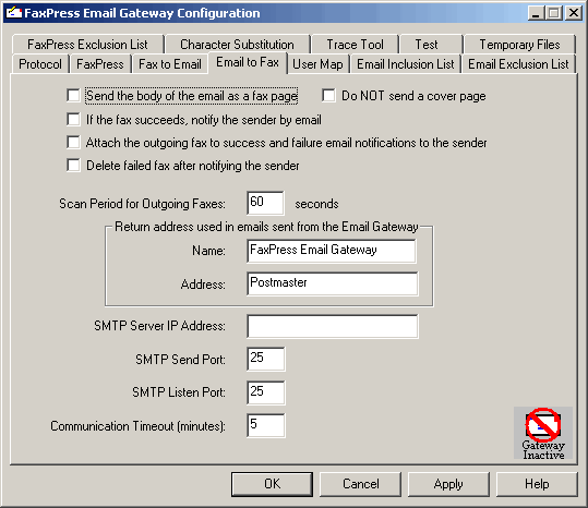 Configuring the Email Gateway for Generic SMTP